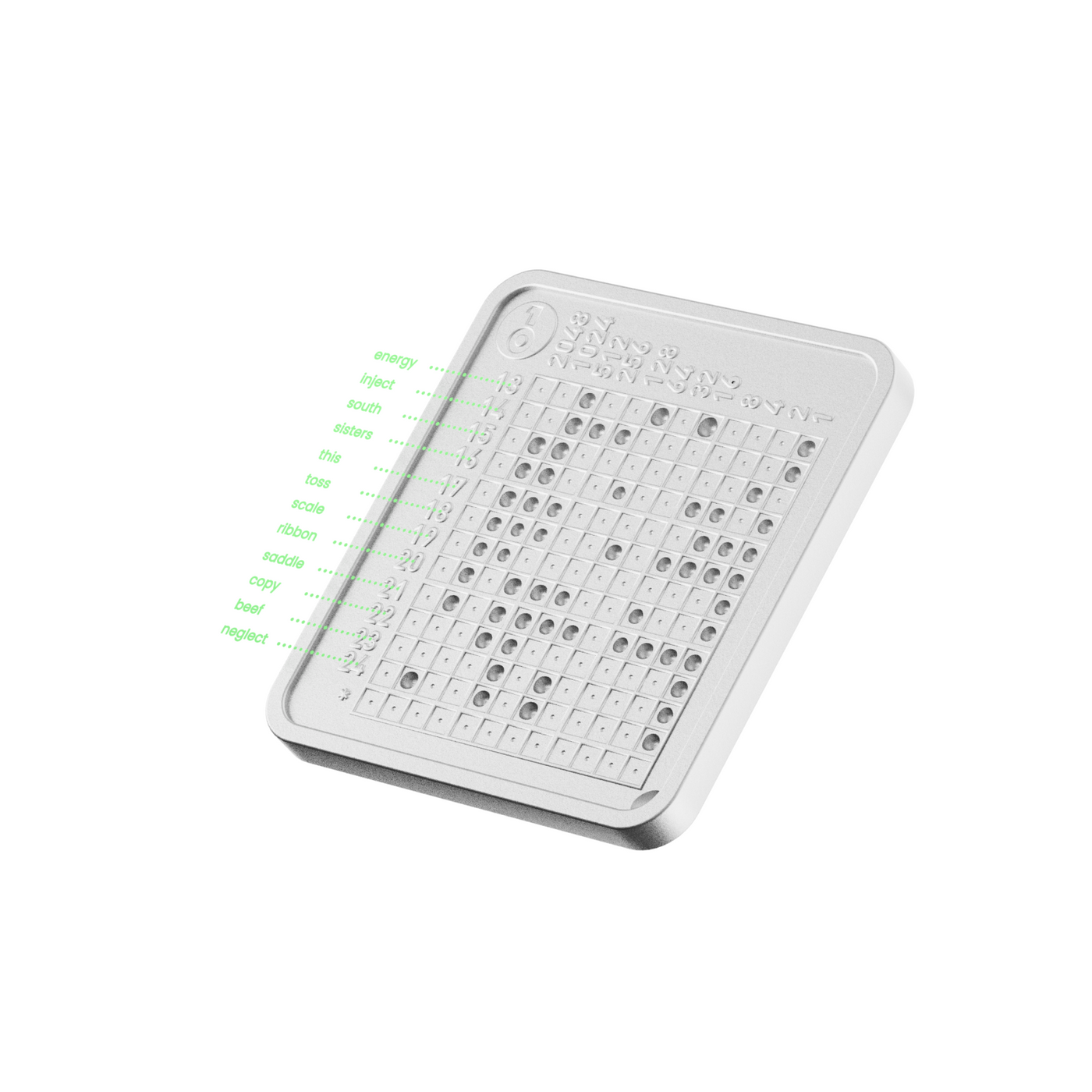 OneKey KeyTag - 恢复短语存储套件（2 件，带打孔工具）（大陆仓库顺丰直发）